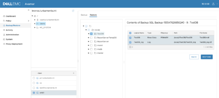 Basics – Recovering SQL Databases as Files in Avamar | Data Protection Hub