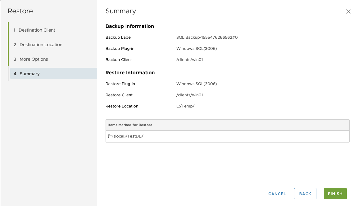 Basics – Recovering SQL Databases as Files in Avamar | Data Protection Hub