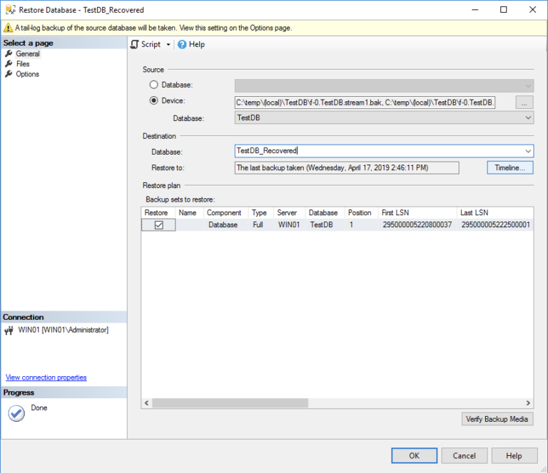 Basics – Recovering SQL Databases as Files in Avamar | Data Protection Hub