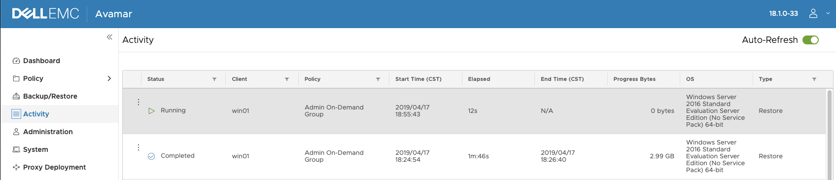 Basics Recovering Sql Databases As Files In Avamar Data Protection Hub