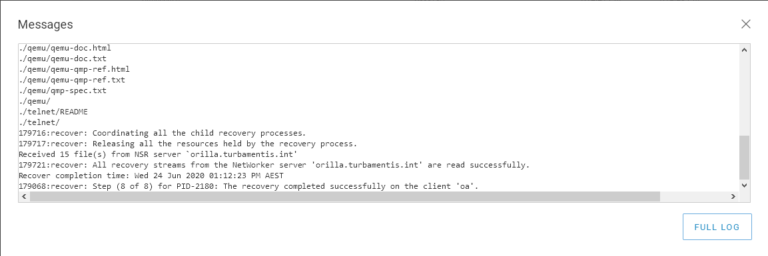 Basics – Using the NetWorker HTML UI for File-Level Recovery | Data Protection Hub