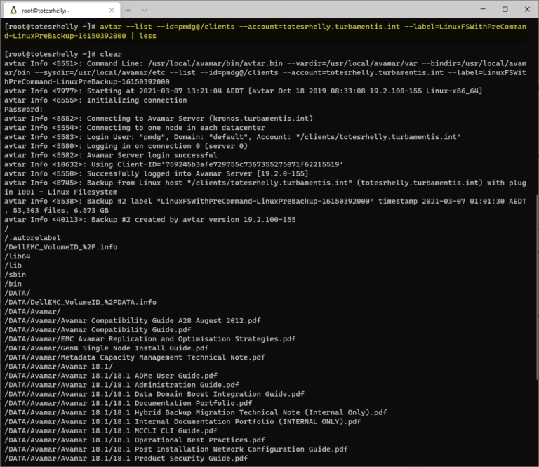 Avamar Basics – Command Line Restores using avtar | Data Protection Hub