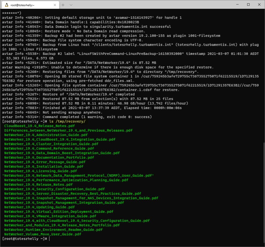 Avamar Basics – Command Line Restores using avtar | Data Protection Hub