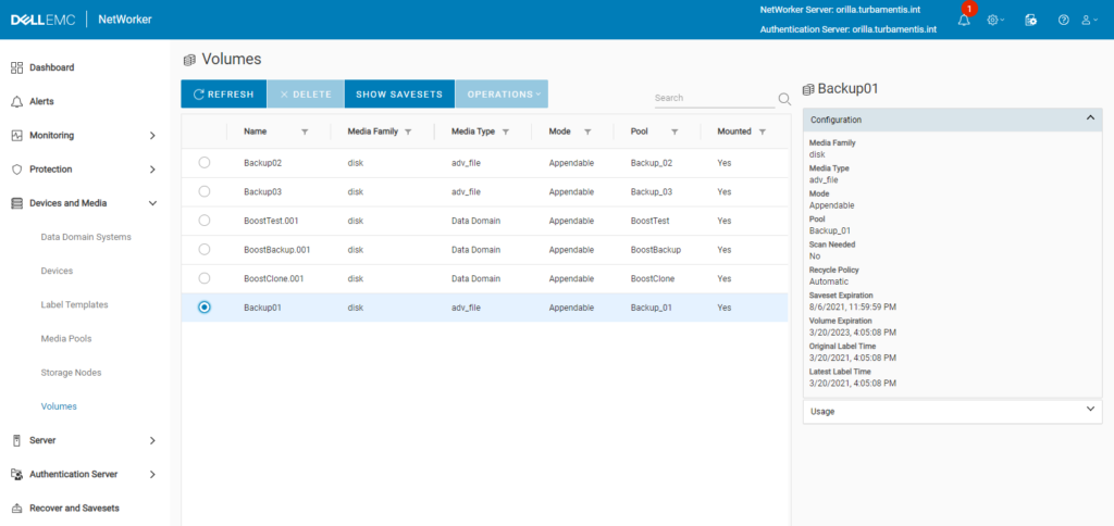 NetWorker, DPA, DPC 19.5 | Data Protection Hub