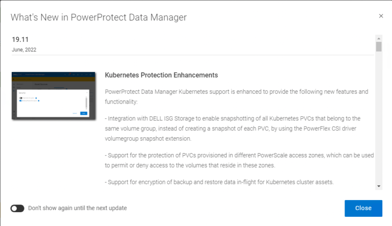 PowerProtect Data Manager 19.11 – What’s New, and Updating | Data Protection Hub