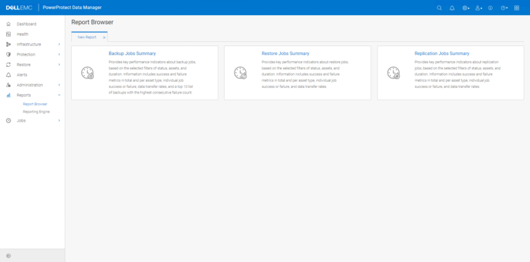 Configuring the PowerProtect Data Manager Report Engine | Data ...