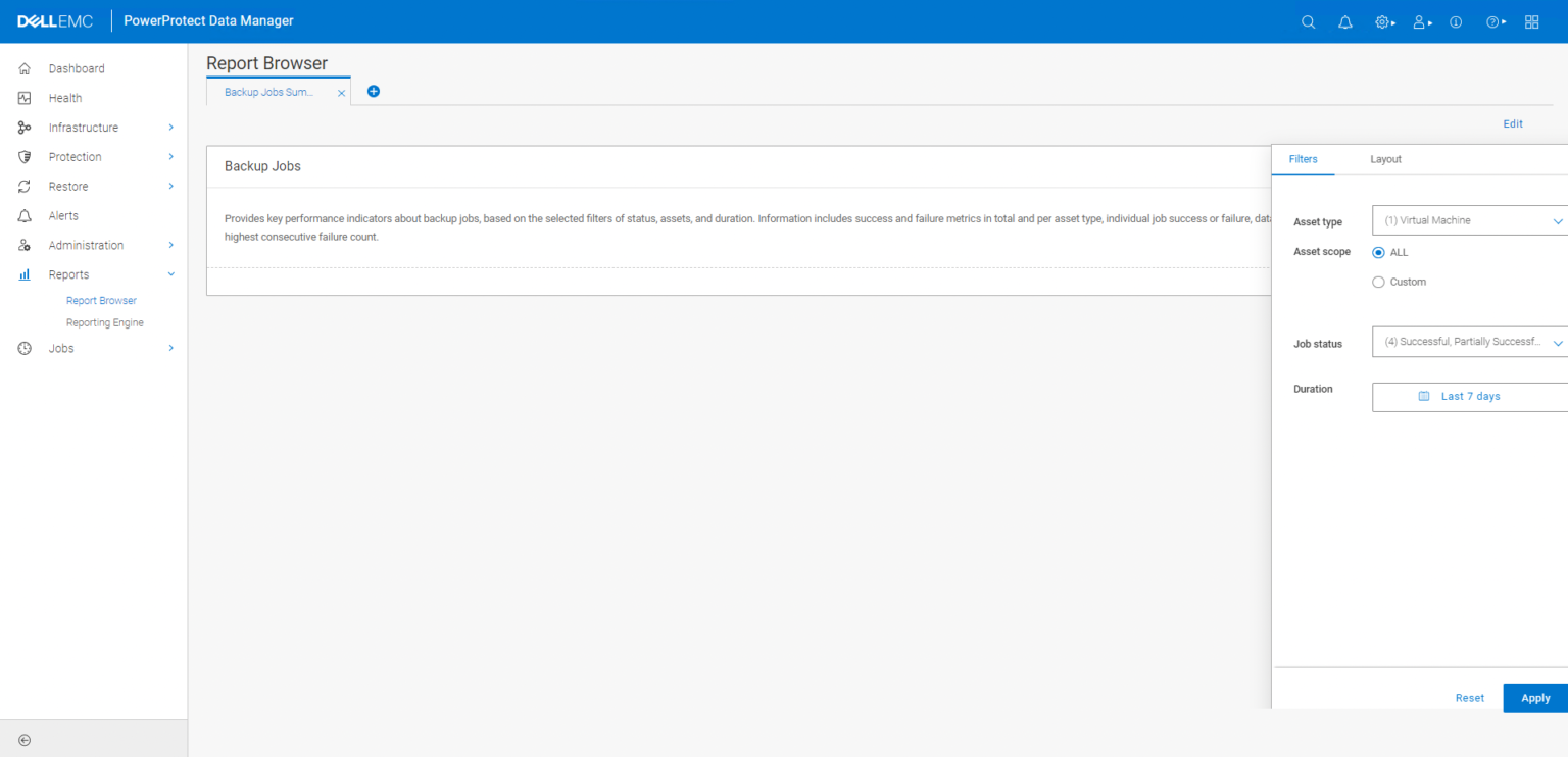 Configuring the PowerProtect Data Manager Report Engine | Data ...
