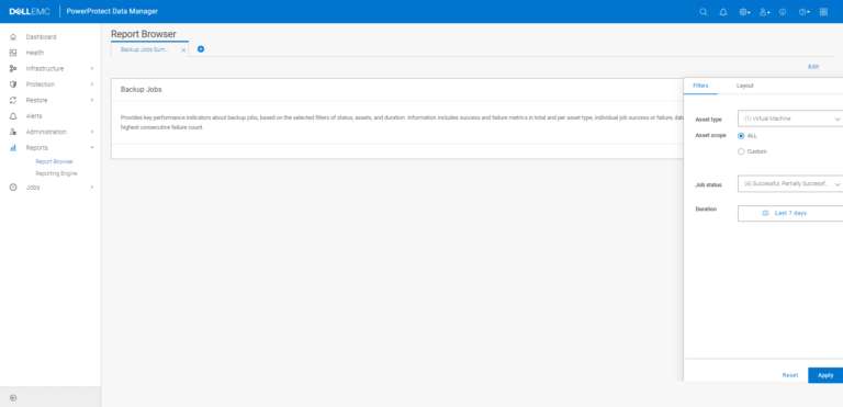 Configuring the PowerProtect Data Manager Report Engine | Data ...