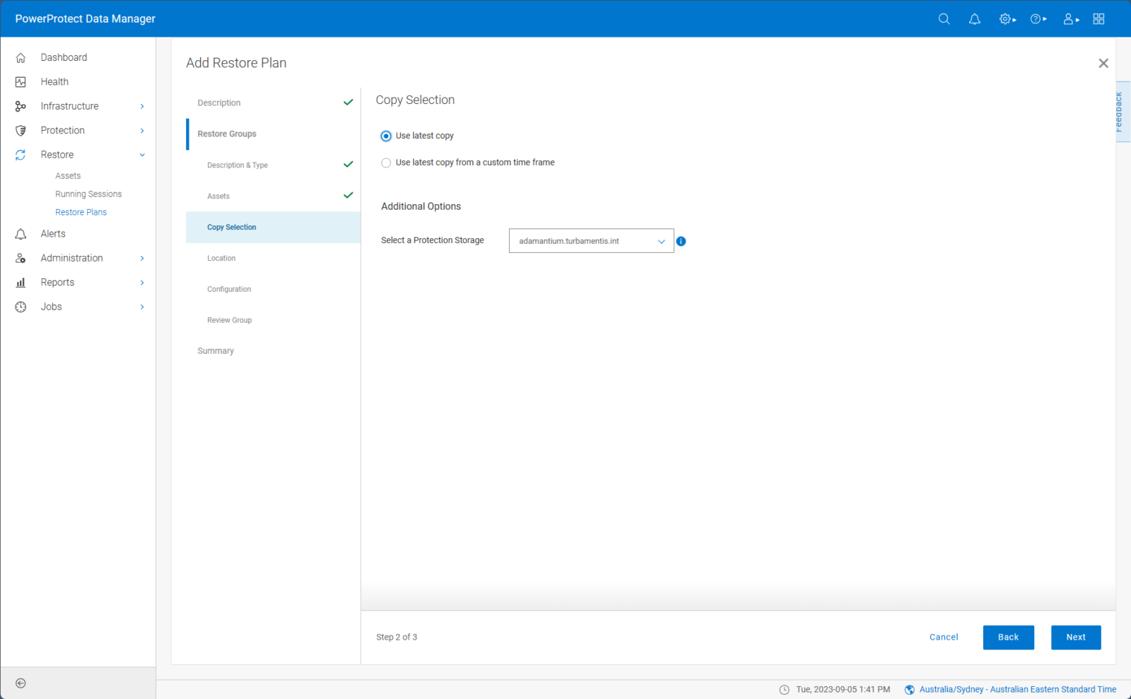 Working with Restore Plans | Data Protection Hub