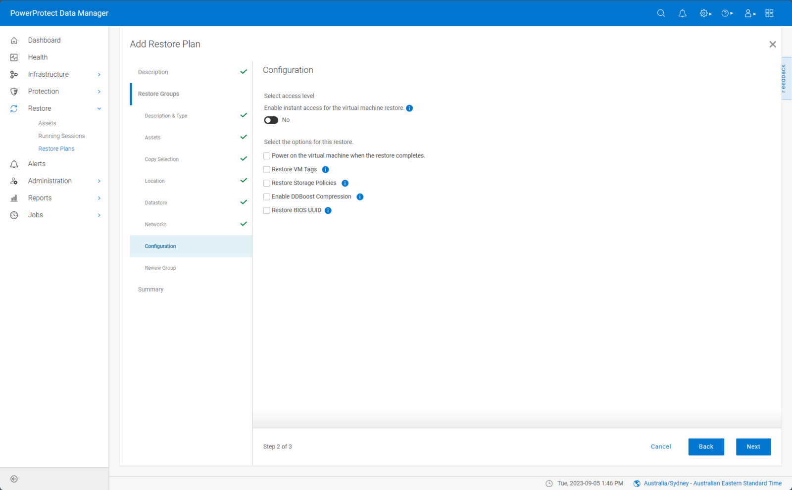 Working with Restore Plans | Data Protection Hub