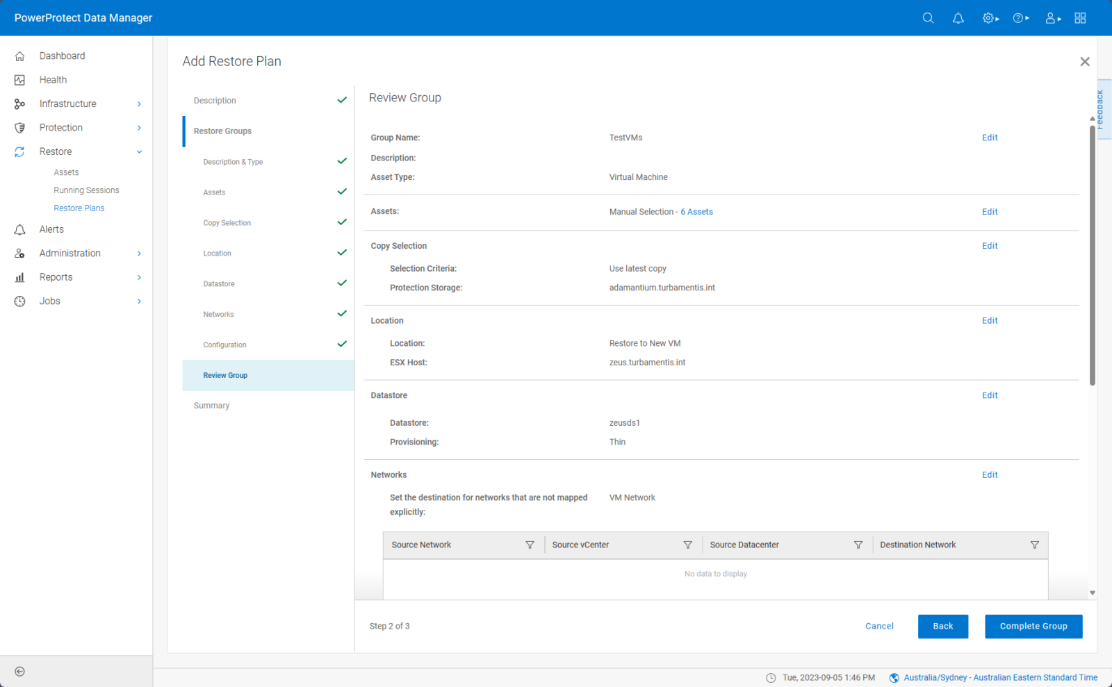 Working with Restore Plans | Data Protection Hub